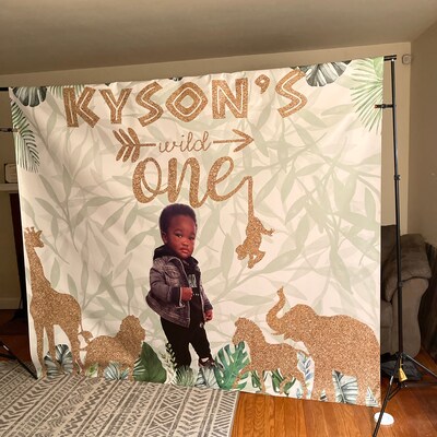 Wild One Backdrop, Wild One Photo Backdrop, Animal Backdrops, Wild One ...