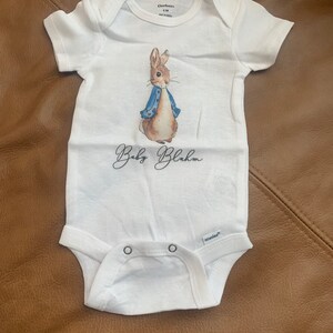 Personalized Name Bunny Onesie® Custom Peter Rabbit Baby Boy Onesie ...