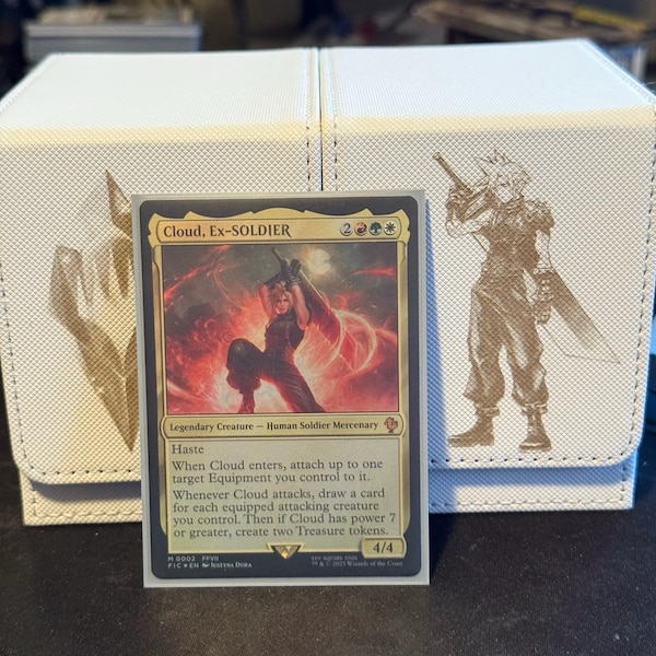 Customized Engraved White MTG 300+ Card Box, Commander Deck, TCG Box ...