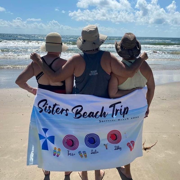 Custom Girl Beach Trip, Personalized Gift for Besfriend, Bestie's Gift ...