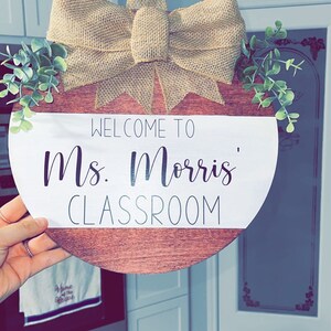 Teacher Classroom Door Sign Teacher Gift Teacher Welcome Sign Classroom ...