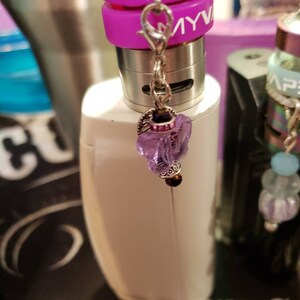 Deep Muted Blue and Pink Floral Shaped Lucite and Crystal | Etsy