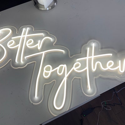 Better Together Neon Sign, Wedding Neon Sign,led Neon Light, Wall Decor ...