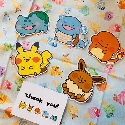 Pokemon Smile Pikachu Vinyl Sticker - Etsy