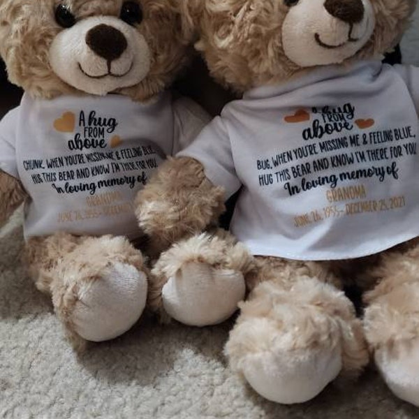 Memory Bear, Sympathy Bear, Memorial Bear, Loss of Father, Kids ...