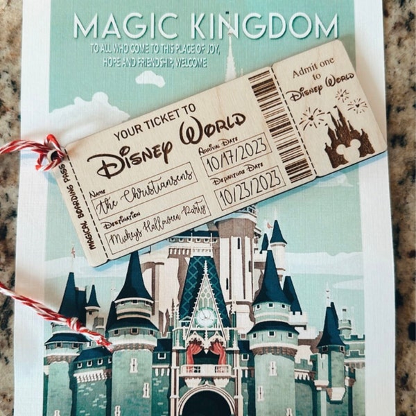 Personalized Disney Ticket Laser Cut Christmas Ornament | Custom ...