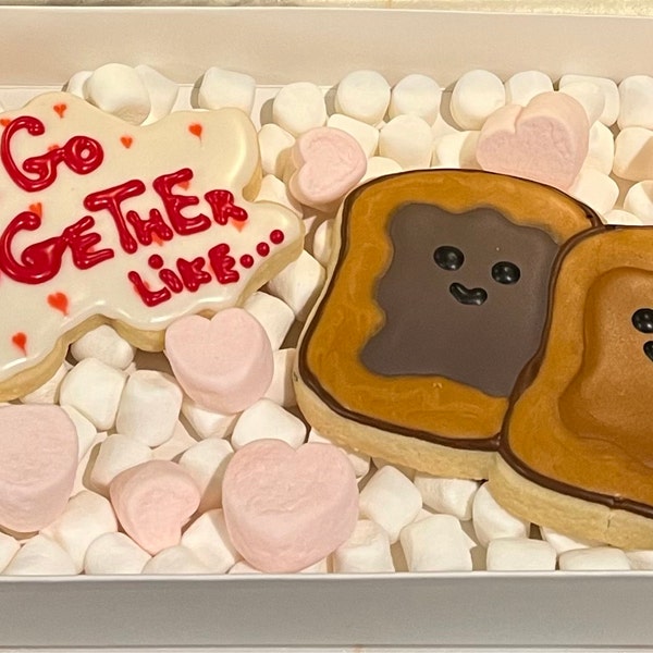 Peanut Butter and Jelly Cookie Cutter - We Go Together Like Valentine's ...