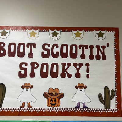 Halloween Monster Bulletin Board Halloween Bulletin Board Digital ...