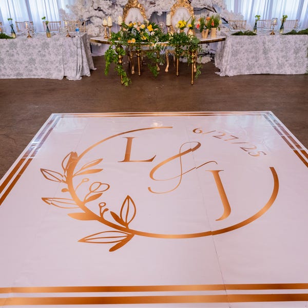 Full Print Custom Wedding Decal Dance Floor Wrap Gloss Removable Vinyl ...