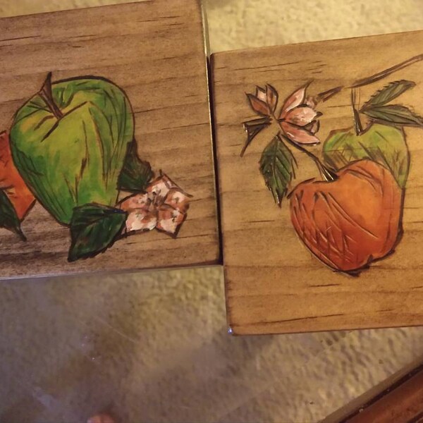 Hummingbird Flower Hand Painted Pyrography Wood Slice Art (6"x8.5") - Etsy