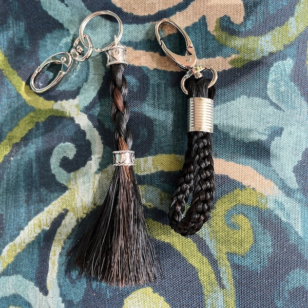 Horse Hair Keepsake Keychain - Solid Sterling Silver - Custom Order - Etsy
