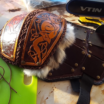 Leather Shoulder Armor Pattern PDF Witcher LARP Roleplay Medieval Do It ...