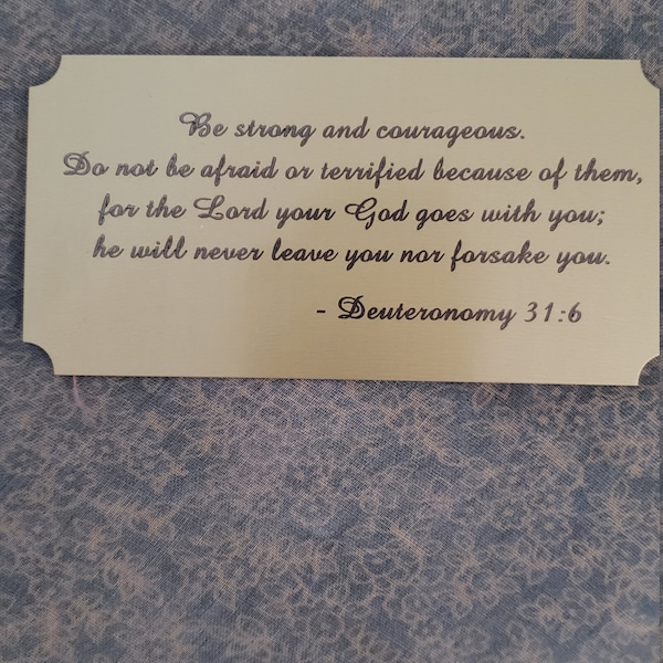 Custom Engraved 4” X 2” Gold Metal Plate W/ Notched Corners, Plaque for ...