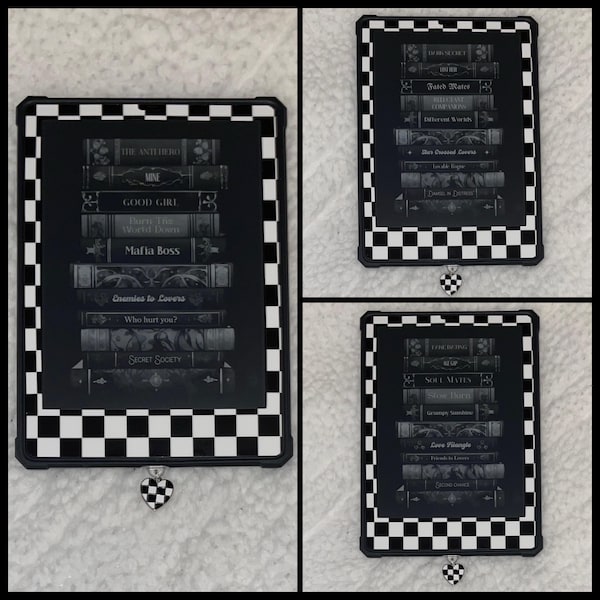 Spooky Cute Checkered Printable Insert for Kindle Clear Case, 10th Gen ...