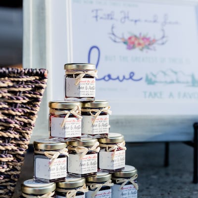 115 2oz Rustic Jam Wedding Favor Rustic Edible Wedding - Etsy