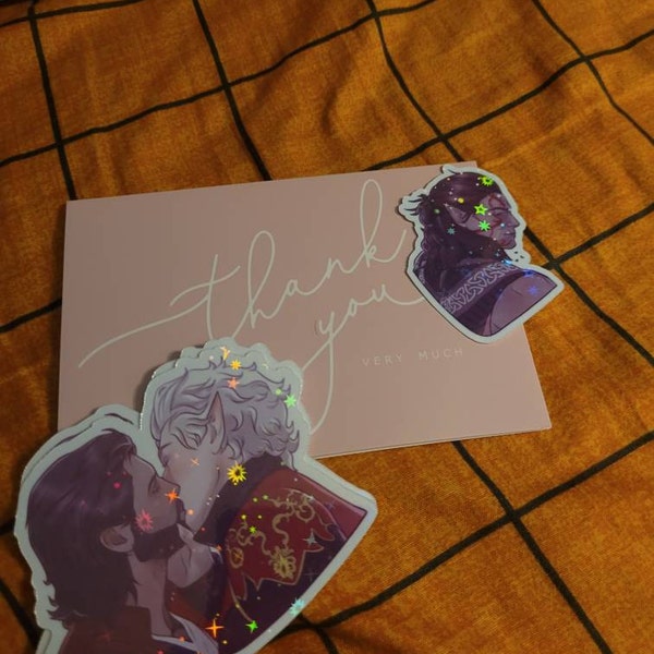 Holographic Bloodweave Gale & Astarion Baldur's Gate 3 Sticker - Etsy