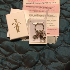 Tree Keyring, Personalised Gift, Nature Keychain, Silver Charm ...