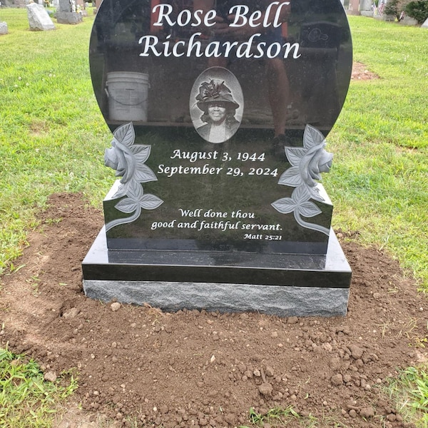 Granite Cemetery Marker - Monument Grade Granite. Multiple Design ...