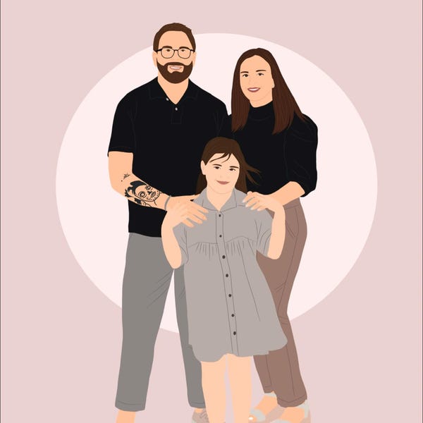 Senior. Graduation Gift. Custom Minimalist Portrait. Faceless Digital ...