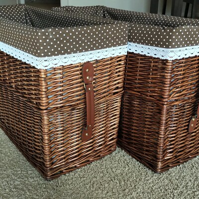 Custom Wicker Basketsstorage Basketslaundry Basketswicker - Etsy