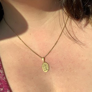 Necklace Immaculate Conception 22x54mm 18K Gold Vermeil | Etsy