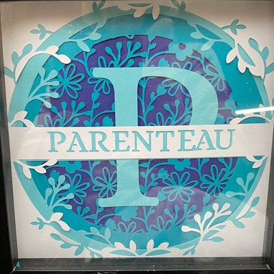 3D Split Monogram A-Z Shadow Box Custom Name Alphabet Family - Etsy