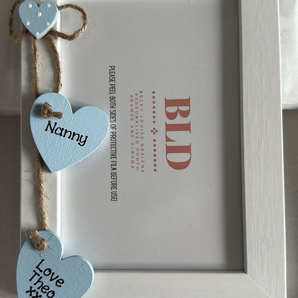Handcrafted Personalised Nanny and Me Photo Picture Frame Keepsake ...