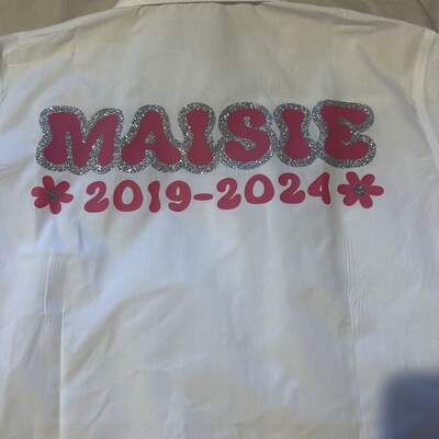 Leavers Shirt , Flowers , Iron on , Yr6 , College , Yr 11 Leavers ...