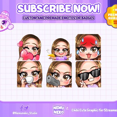 6x Custom Emotes, Emojis, Sub Emotes for Twitch, Youtube, Disocrd or ...