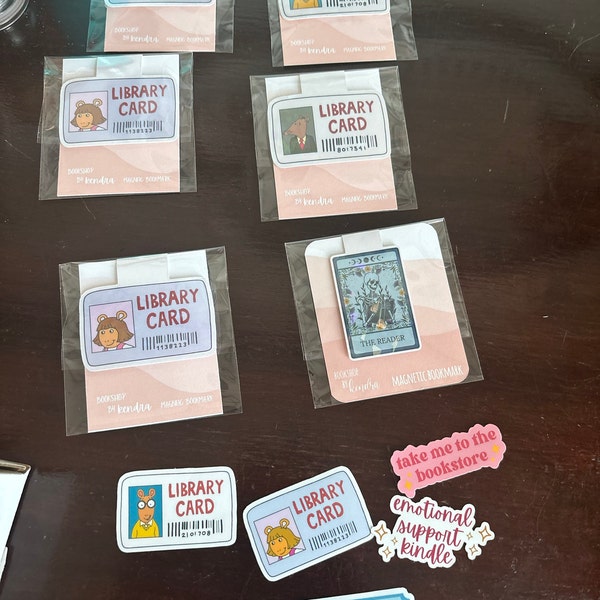 DW Library Card Bookmark Holographic Magnetic Bookmark Book Club ...