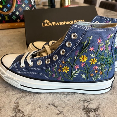 Custom Embroidered Converse High Tops/ Custom Converse Chuck Taylor ...