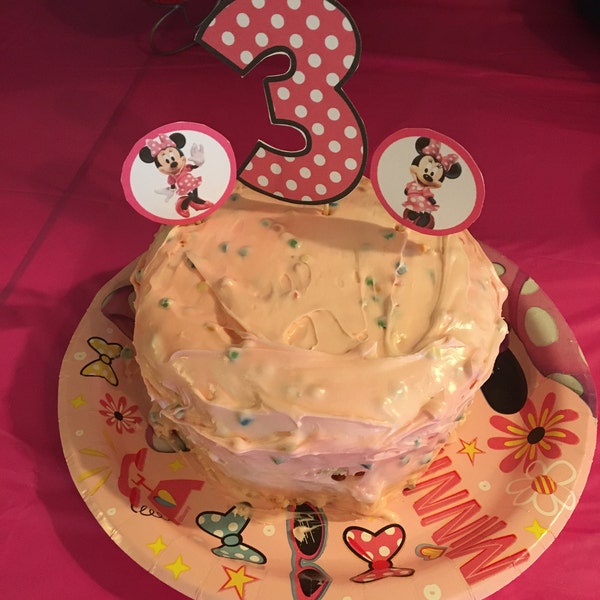 Pink Minnie Mouse Toppers Instant Download, Printable Minnie Mouse ...