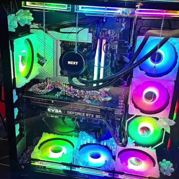 Translucent-white Crystal PC Fan Cover: 120mm Computer Grill - Etsy