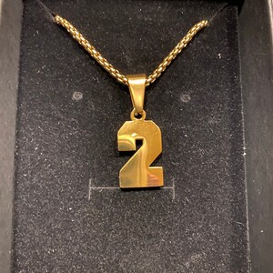 Number Pendant Gold - Etsy