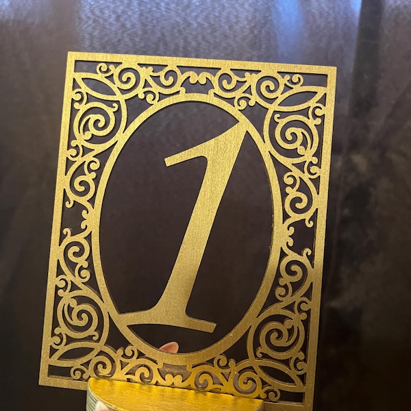 Table Numbers, Gold Table Numbers, Silver Table Numbers, Metallic Gold ...