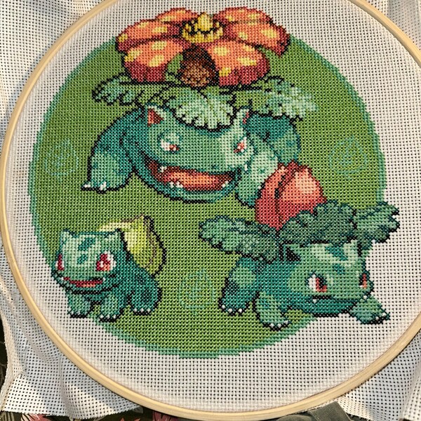 Pokémon Starters Generation 1 Evo Line Cross Stitch Pattern PDF - Etsy