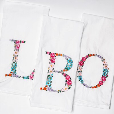 Machine Embroidery LETTER R Uppercase 15cm/6tall Dainty Floral Font 8x8 ...