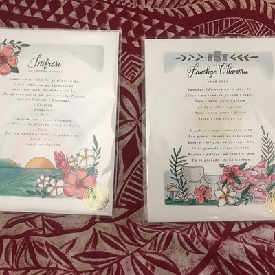 Inifresi and Fanohge Chamoru, Art Print, Guam Art Print, Guam Print ...