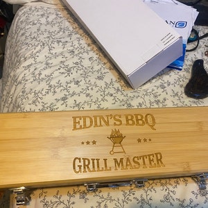 Personalized BBQ Set Fathers Day Gift Christmas Gift for Dad Engraved ...