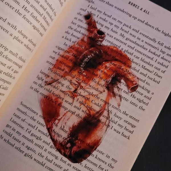 Clear Bookmark Anatomical Heart Bloody Bleeding Medical Goth Gothic ...