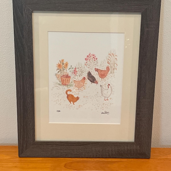 Chicken Print | Laying Hen Art Print Digital Download Art Print | Five ...