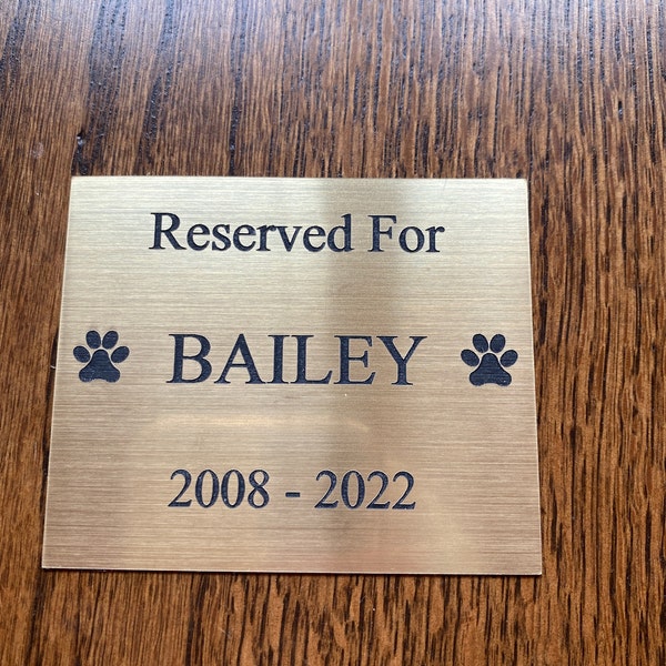Custom Engraved Name Plate, Pet Loss Name Plate, Custom Dog Name Plate ...