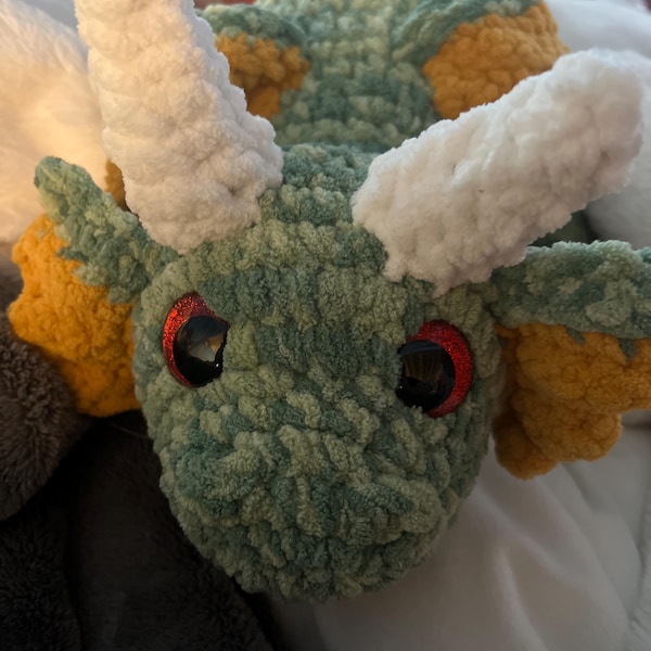 Snuggle Dragon Plushie | Dragon Crochet Plushie | Dragon Crochet ...