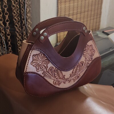 Small Handbag Leather Pattern PDF Evening Purse Digital Template - Etsy