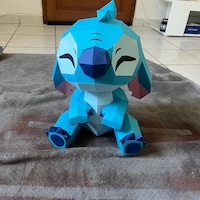 Stitch Papercraft 3D – Low Poly Template Pdf, Svg, Dxf | DIY Lilo ...