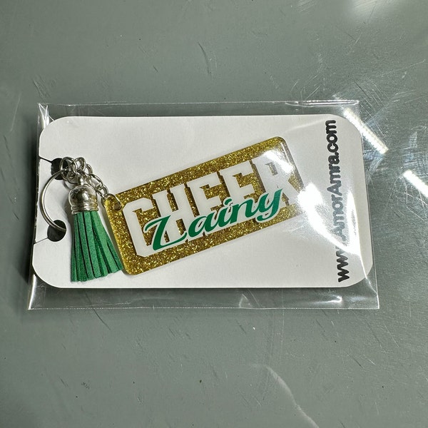 Personalized Cheerleader Name Keychains Dance Keychain Cheer Backpack ...