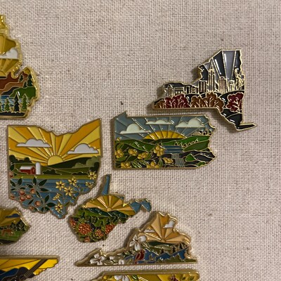 Washington Soft Enamel Keychain Washington Outline Key Ring Illustrated ...