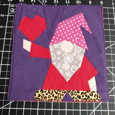 GNOME WITH HEART Paper Pieced Block Pattern in Pdf - Etsy