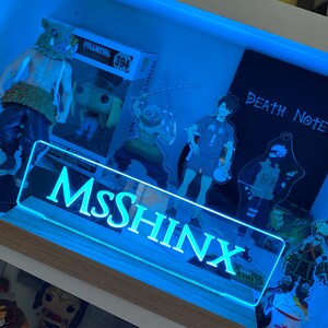 Game Streaming Personalised Name Display Twitch Streamer Edge Lit ...