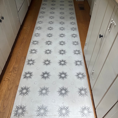 Early American Floorcloth. Primitive Floor Cloth. Folk Art - Etsy